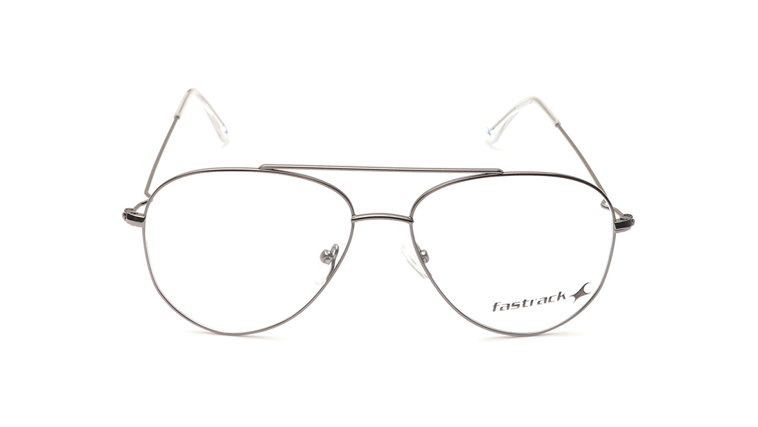 Shop Gunmetal Aviator Rimmed Eyeglasses (FT1264UFM3MGNV)