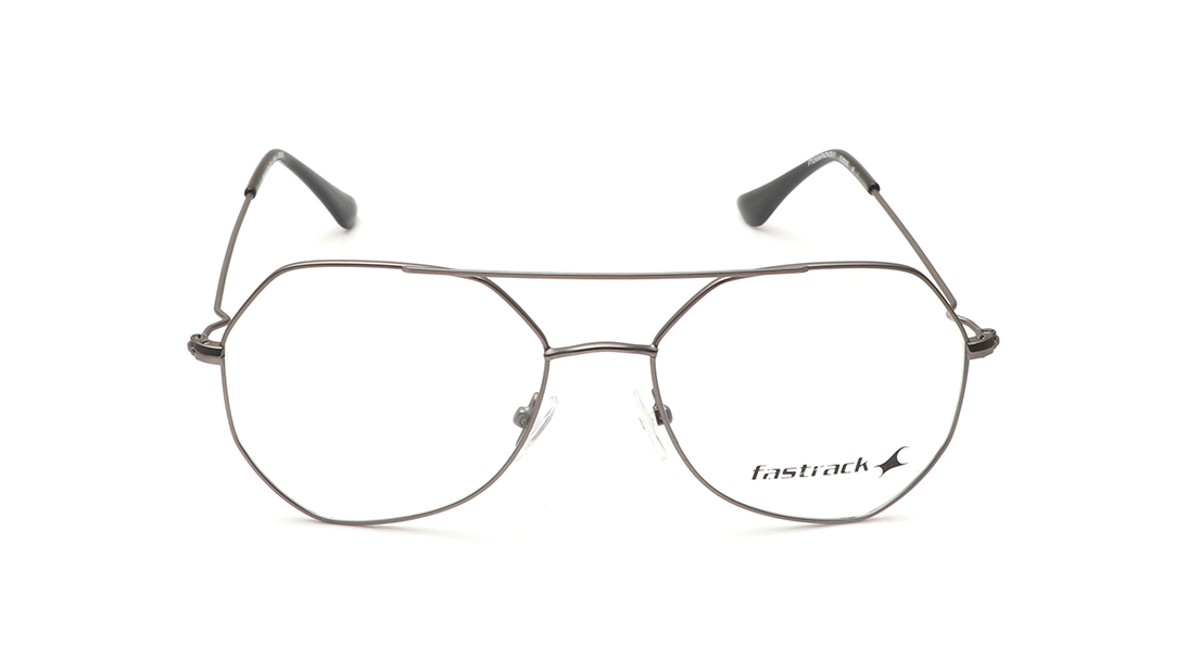 Shop Gunmetal Aviator Rimmed Eyeglasses (FT1264UFM3MGNV)