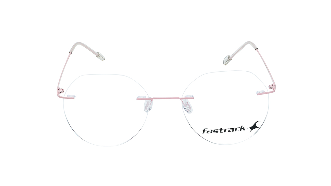 Pink Round Rimless Eyeglasses Fastrack - FT1386URM4PKV at best price ...