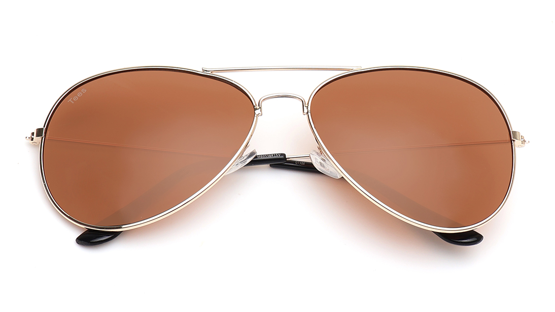 Brown Aviator Sunglasses for Men and Women available online at Fastrack Eyewear