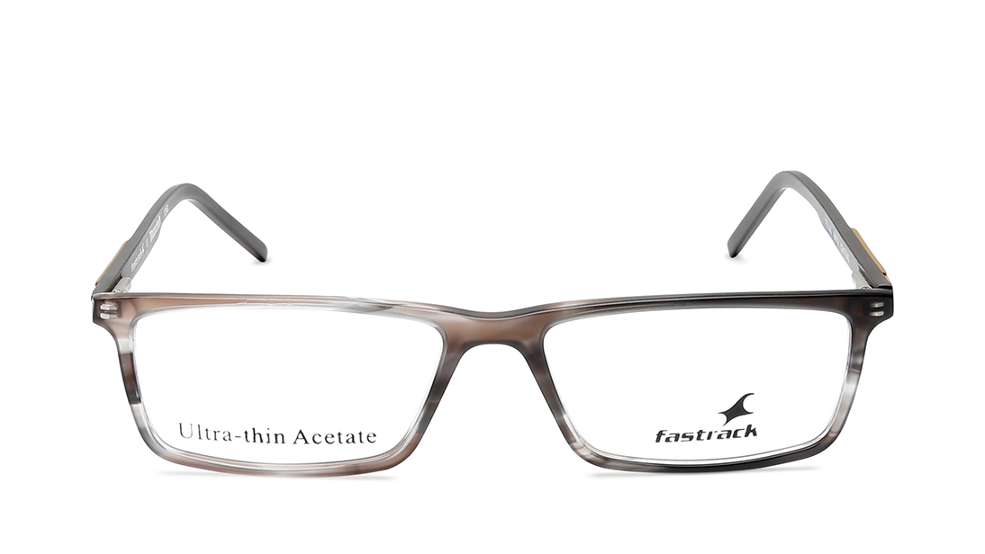 Buy Grey Rectangle Rimmed Eyeglasses From Fastrack - FT1146MFP3
