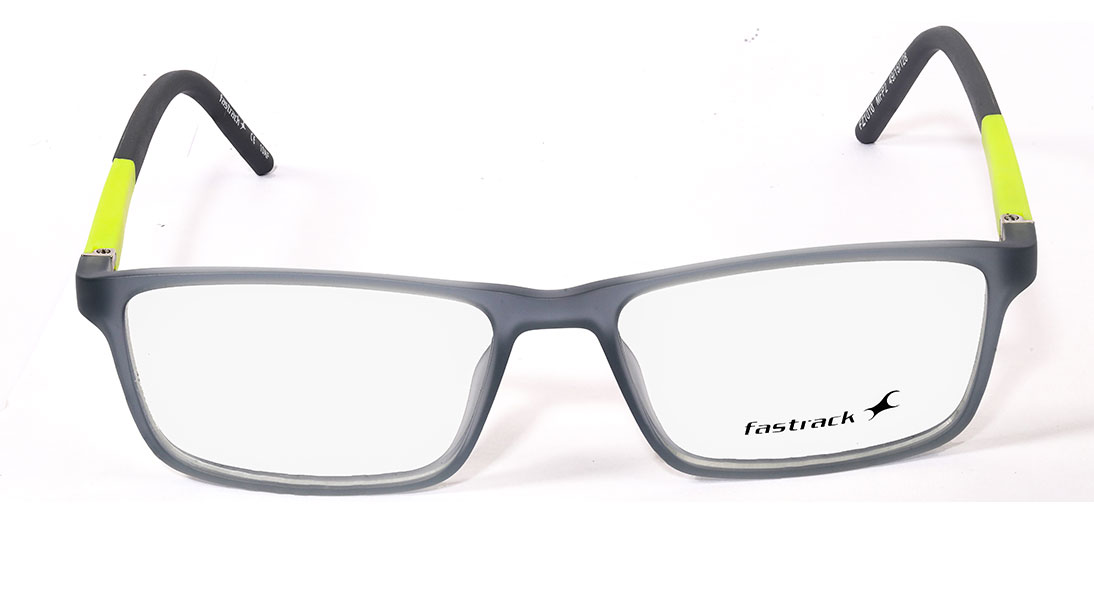 Grey Rectangle Rimmed Eyeglasses (FZ1010MFP2|49) available online at ...