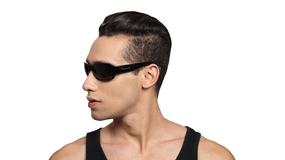 Black Wraparound Sunglasses for Men available online at Fastrack Eyewear