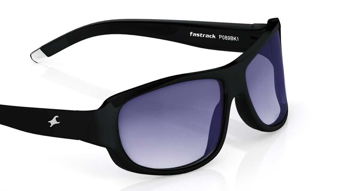 Black Wraparound Sunglasses for Men available online at Fastrack Eyewear