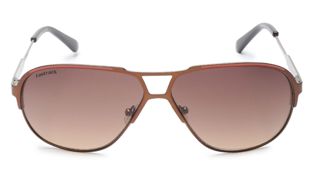 Brown Rectangle Fastrack Men Sunglasses | P288BR1