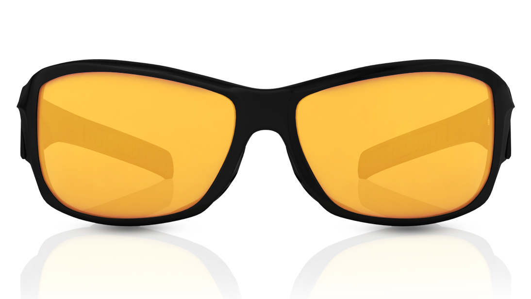 Matt black Rectangle Fastrack Men Sunglasses | P293AM4