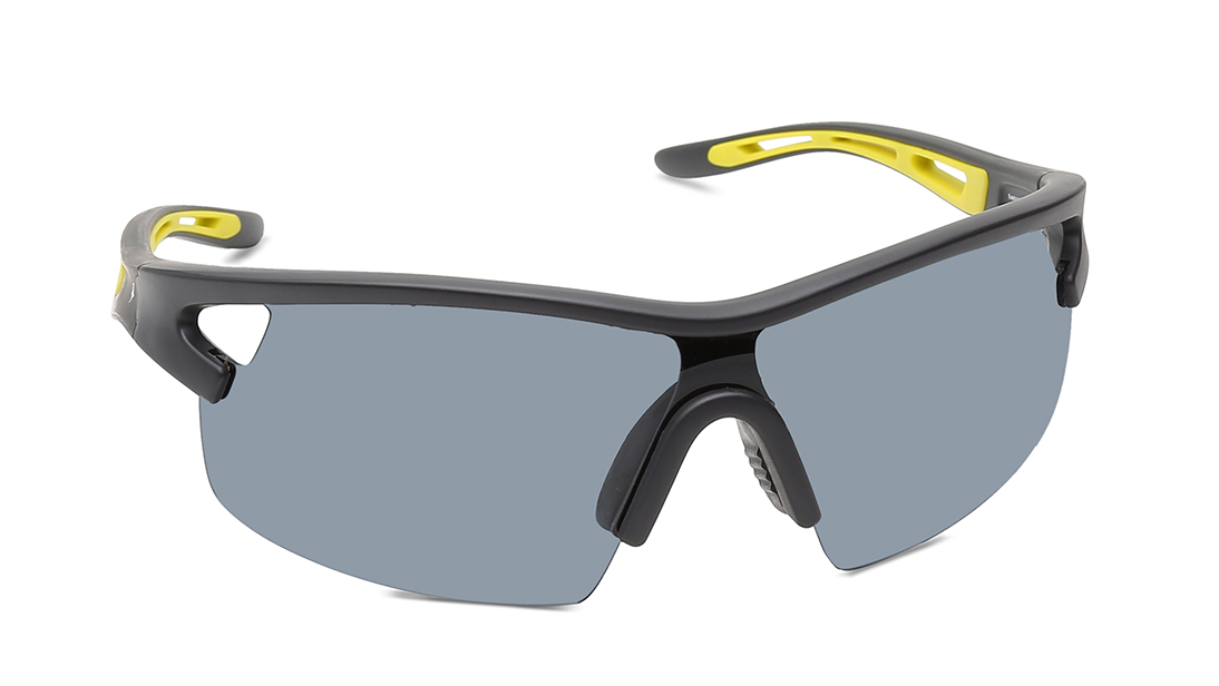 Buy Gold Wraparound Semi Rimmed Sunglasses From Fastrack - P437BK2P