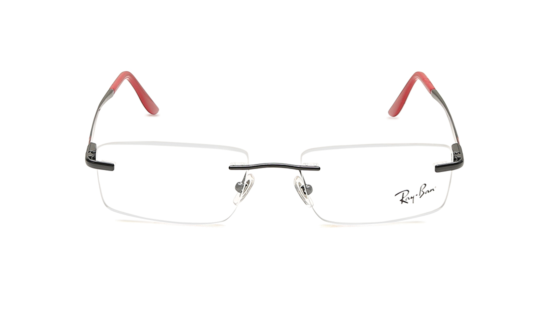 Black Rectangle Rimless Eyeglasses Rayban - FRB6266I250953 at best ...