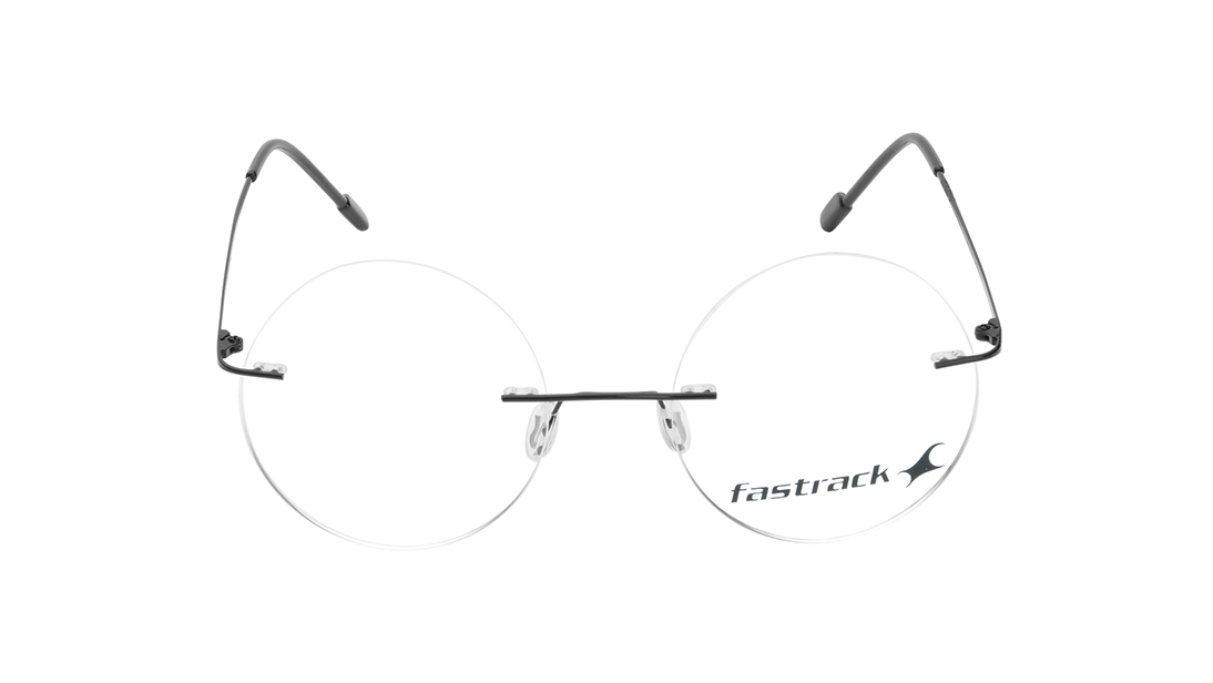Black Round Rimless Eyeglasses Fastrack - FT1384URM3BKV at best price ...