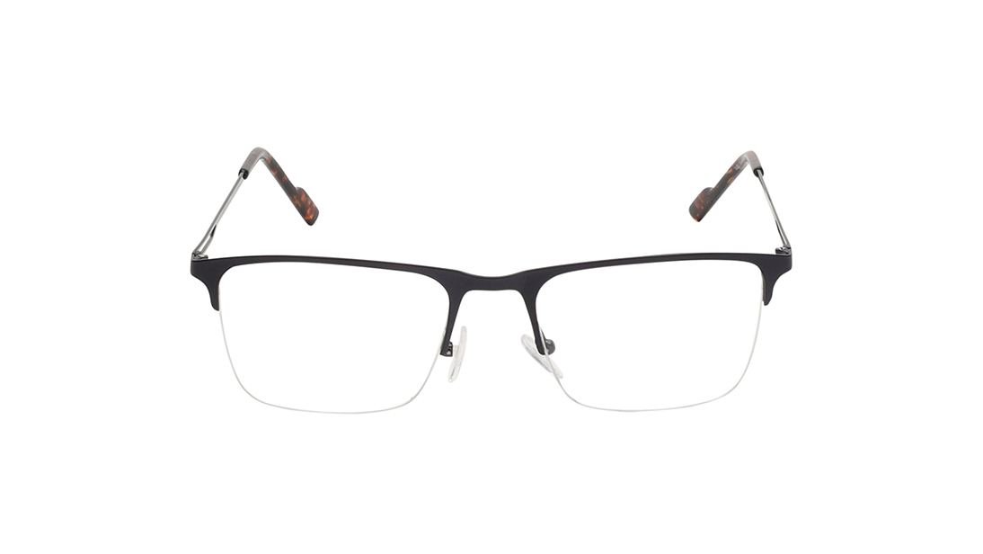 Black Square Semi-Rimmed Eyeglasses Titan - TA0063MHM1MBLV at best ...