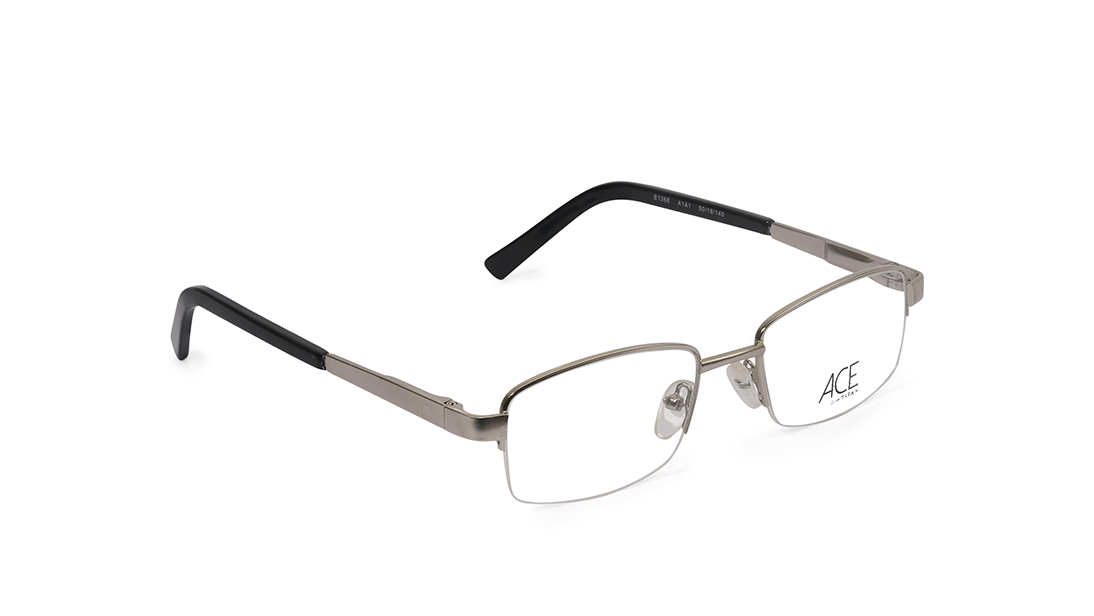 Silver Rectangle Semi-Rimmed Eyeglasses Titan - E1368A1A1 at best price ...