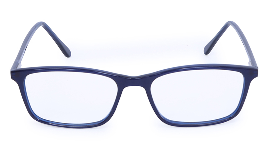 Blue Rectangle Rimmed Eyeglasses Titan - EW1002UFP1 at best price ...