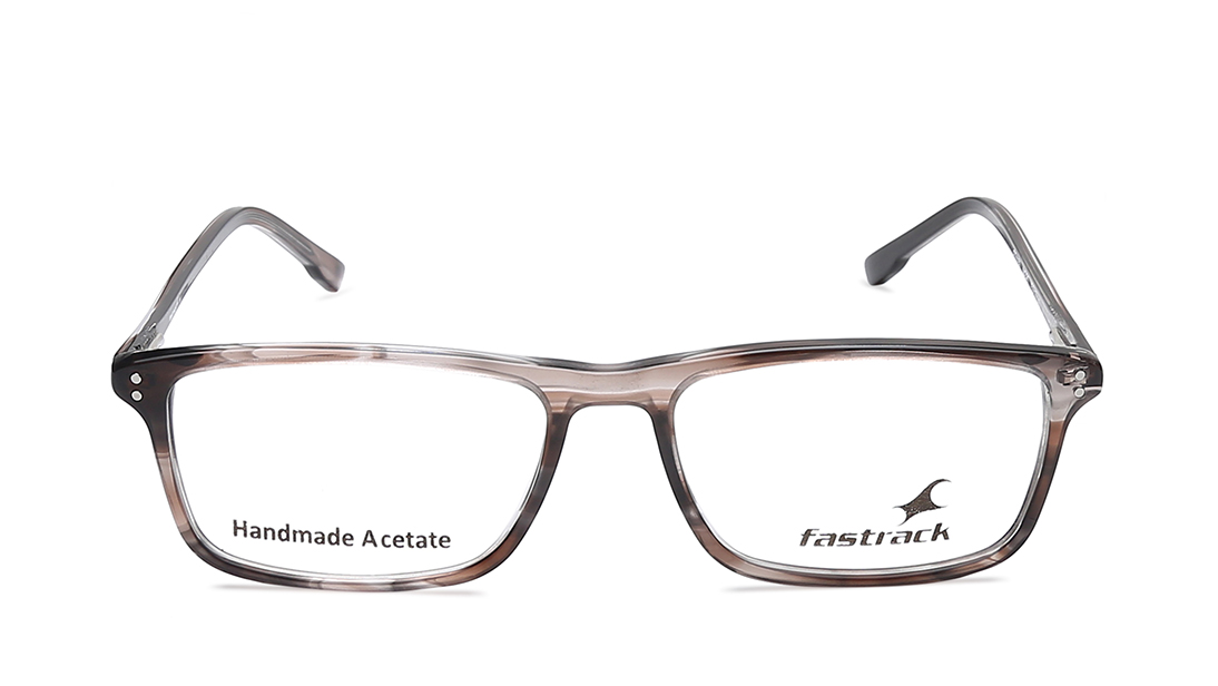 Brown Rectangle Rimmed Eyeglasses Fastrack - FT1153MFP5 at best price ...