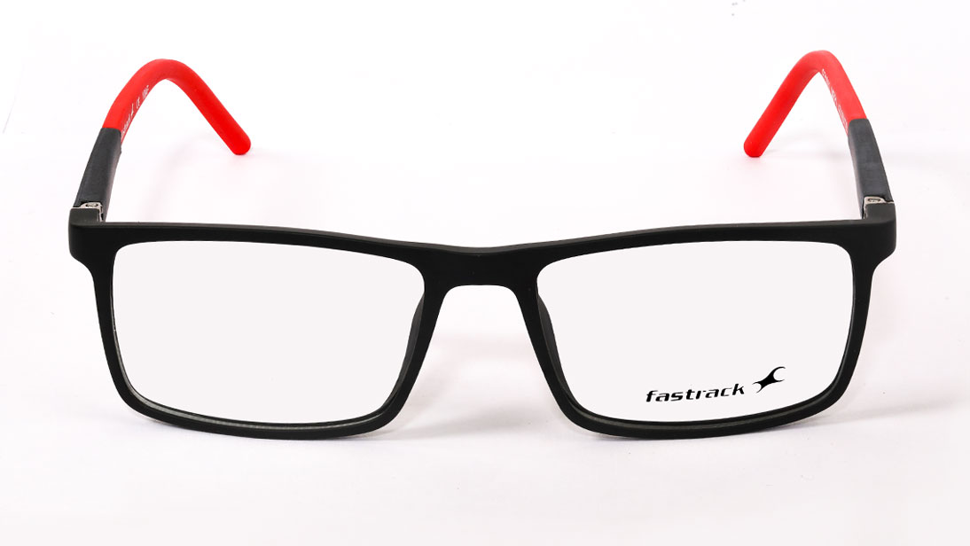 Black Rectangle Rimmed Eyeglasses Fastrack - FZ1011MFP1 at best price ...