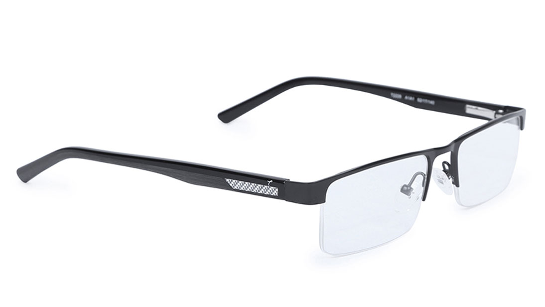 Black Rectangle Semi-Rimmed Eyeglasses Titan - T2228A1A1 at best price ...