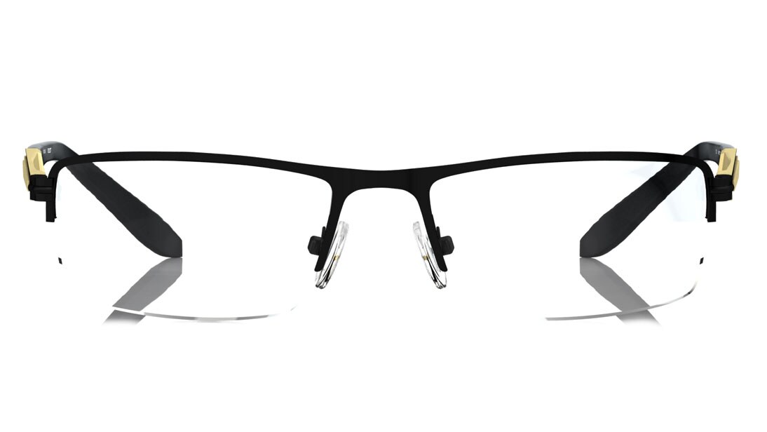 Black Rectangle Semi-Rimmed Eyeglasses Titan - T2257A1A1 at best price ...