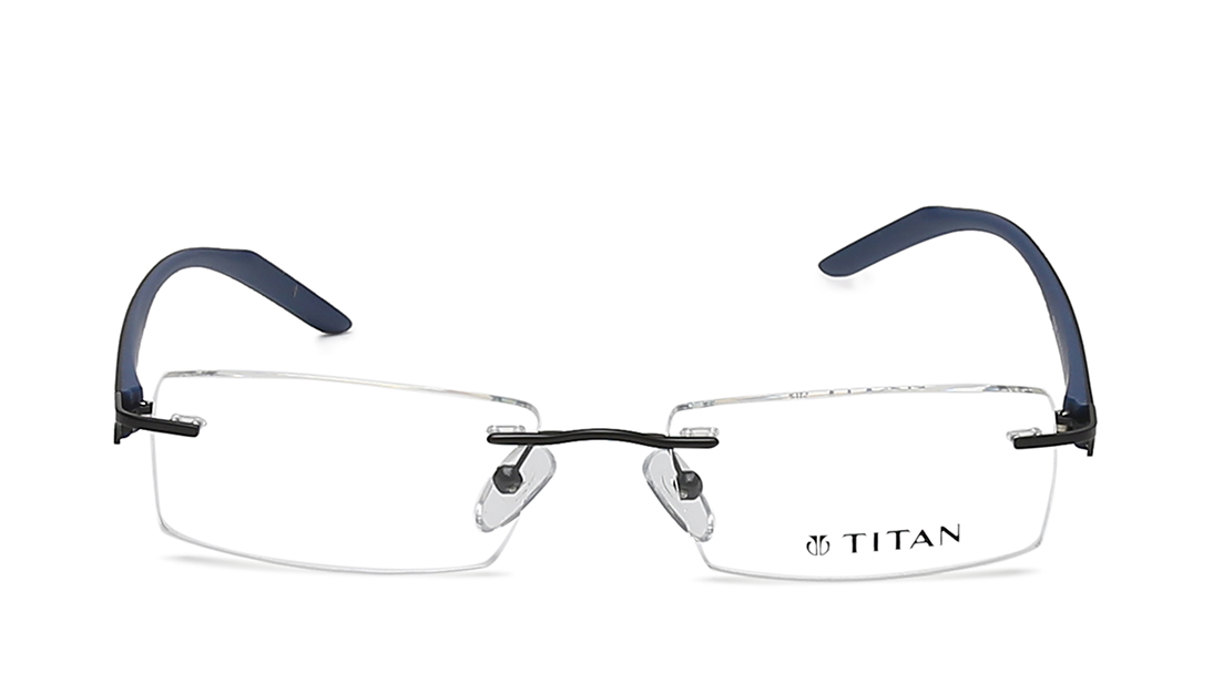 Black Rectangle Rimless Eyeglasses Titan - T2267A1A1 at best price ...