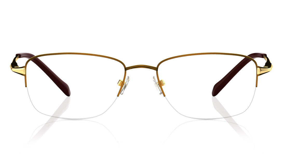 Copper Rectangle Semi-Rimmed Eyeglasses Titan - T2325B1A1 at best price ...