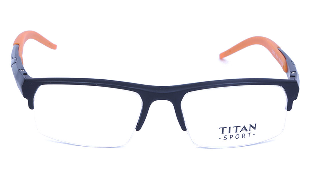 Black Square Semi-Rimmed Eyeglasses Titan - T2373B1A1 at best price ...
