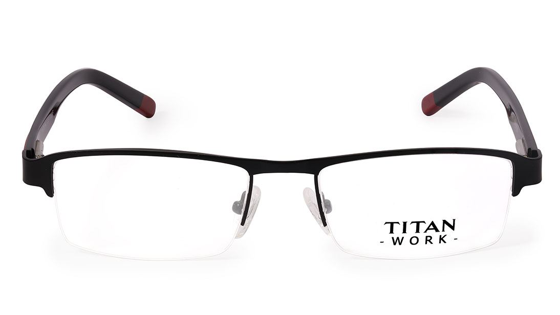 Black Rectangle Semi-Rimmed Eyeglasses Titan - T2417A1A1 at best price ...