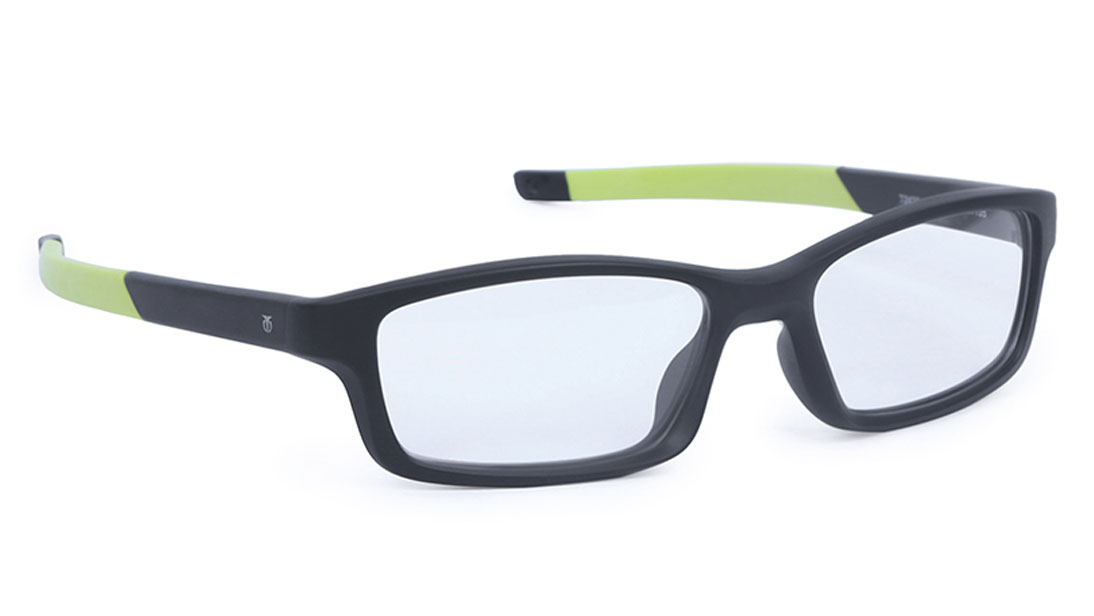 Black Rectangle Rimmed Eyeglasses Titan - T2422A1A1 at best price ...