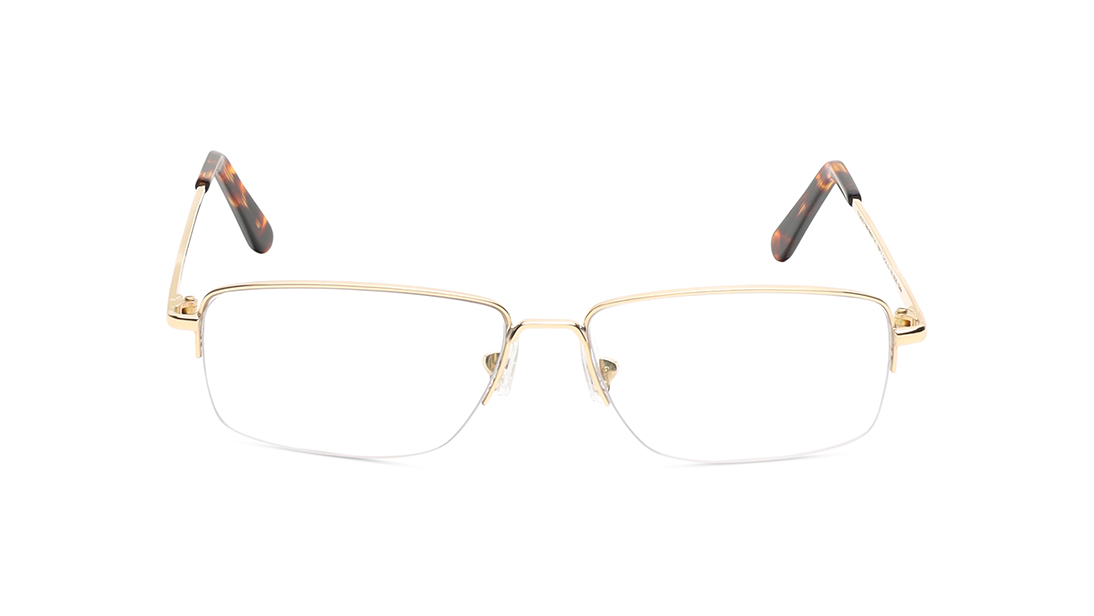 Gold Rectangle Semi-Rimmed Eyeglasses Aristo - TG037MHMA1A at best ...