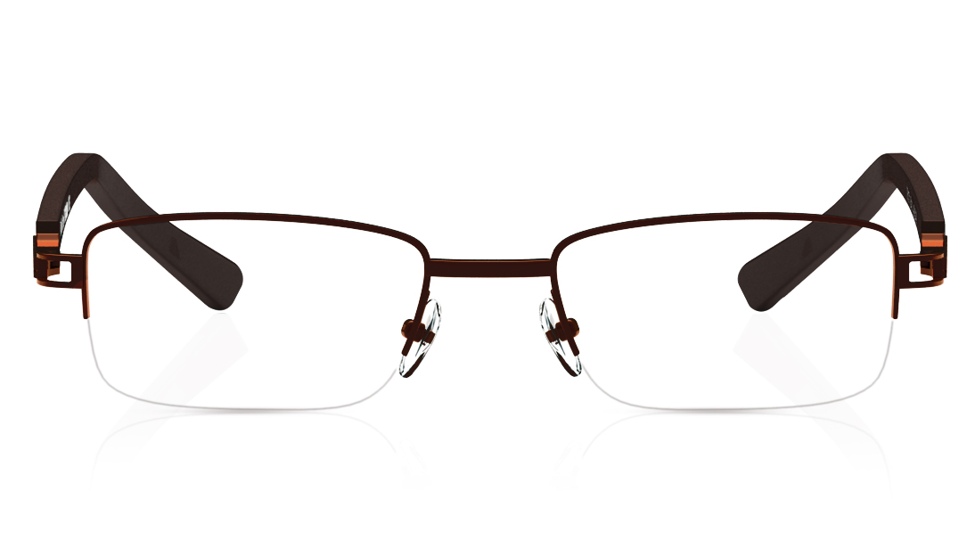 Brown Rectangle Semi-Rimmed Eyeglasses Titan - TR1071B1A1 at best price ...