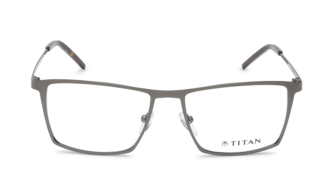 Gun Metal Square Rimmed Eyeglasses Titan - TR1256WFM1 at best price ...