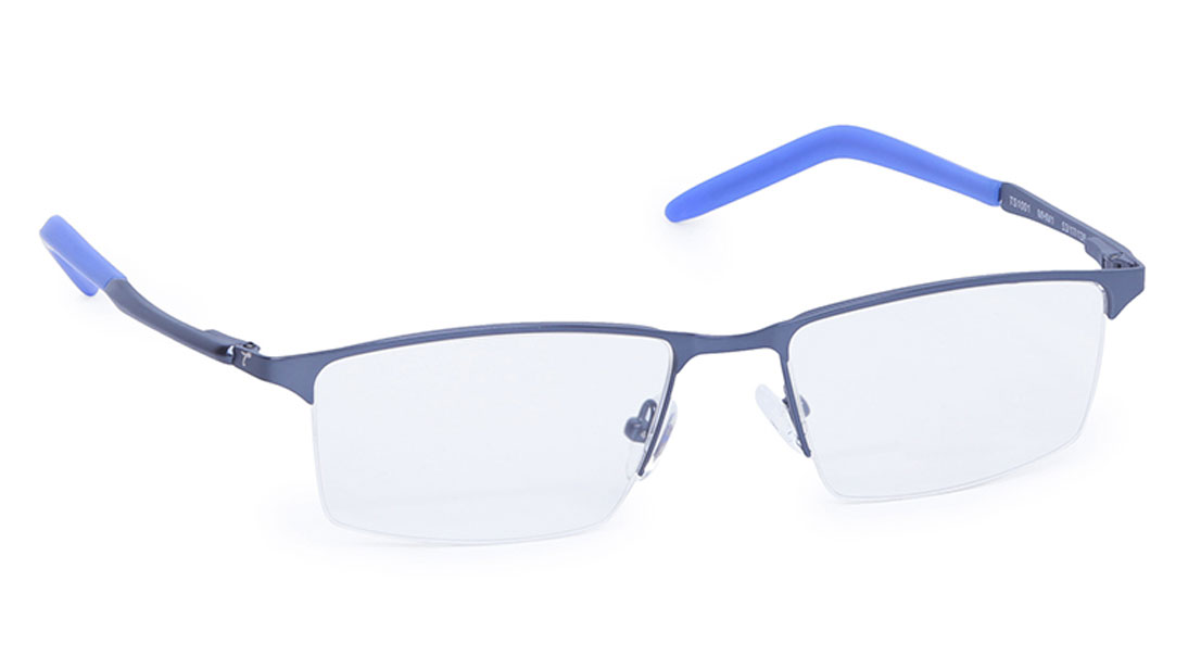 Gun Metal Rectangle Semi-Rimmed Eyeglasses Titan - TS1001MHM1 at best ...