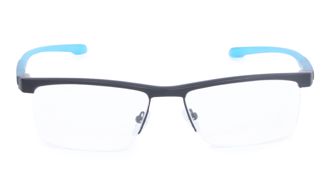 Black Rectangle Semi-Rimmed Eyeglasses Titan - TS1014MFP2 at best price ...