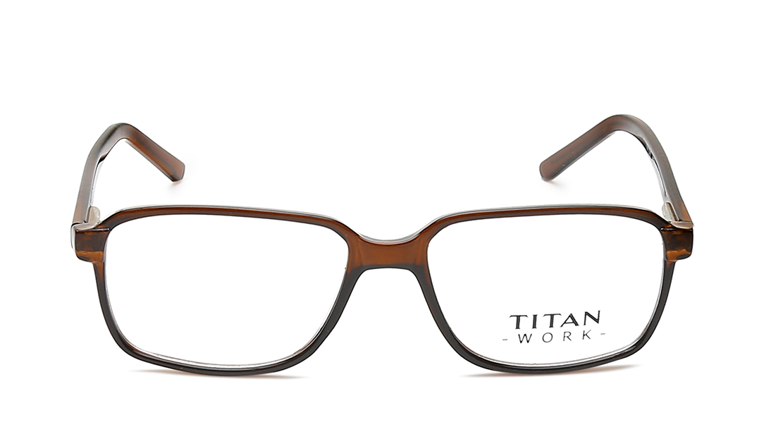 Brown Square Rimmed Eyeglasses Titan - TW1049WFP1 at best price | Titan ...