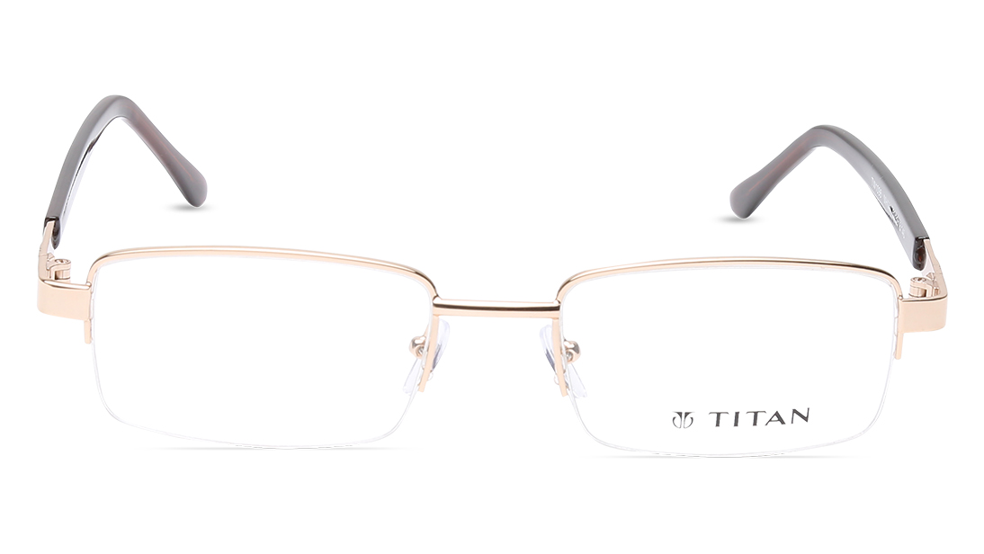 Gold Rectangle Semi-Rimmed Computer Glasses Titan - TW1098MHM1BTL at ...