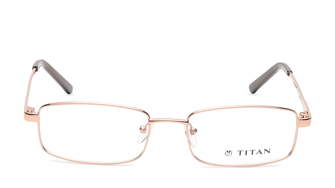 Gold Rectangle Rimmed Eyeglasses Titan - TW1118WFM1 at best price ...