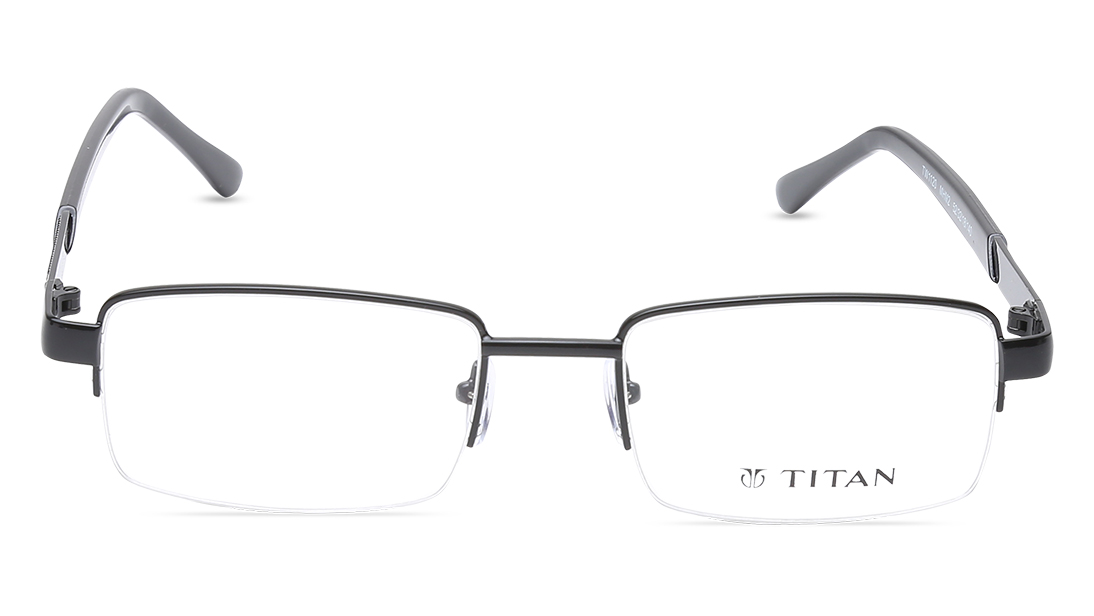 Black Rectangle Semi-Rimmed Computer Glasses Titan - TW1120MHM2BTL at ...