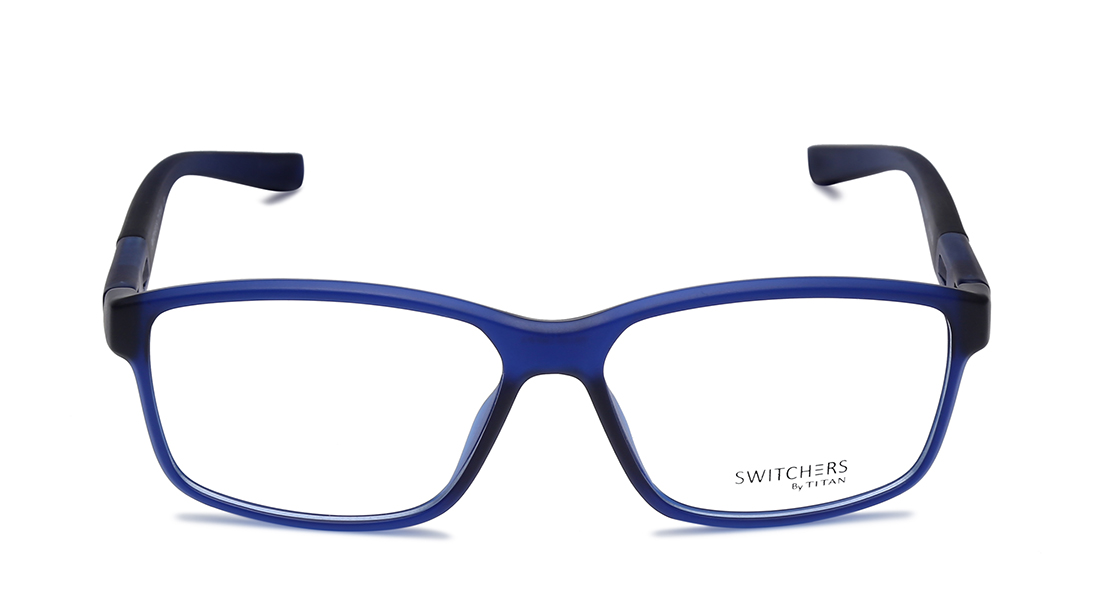 Blue Square Rimmed Eyeglasses Titan - YS1001MFP1 at best price | Titan Eye+